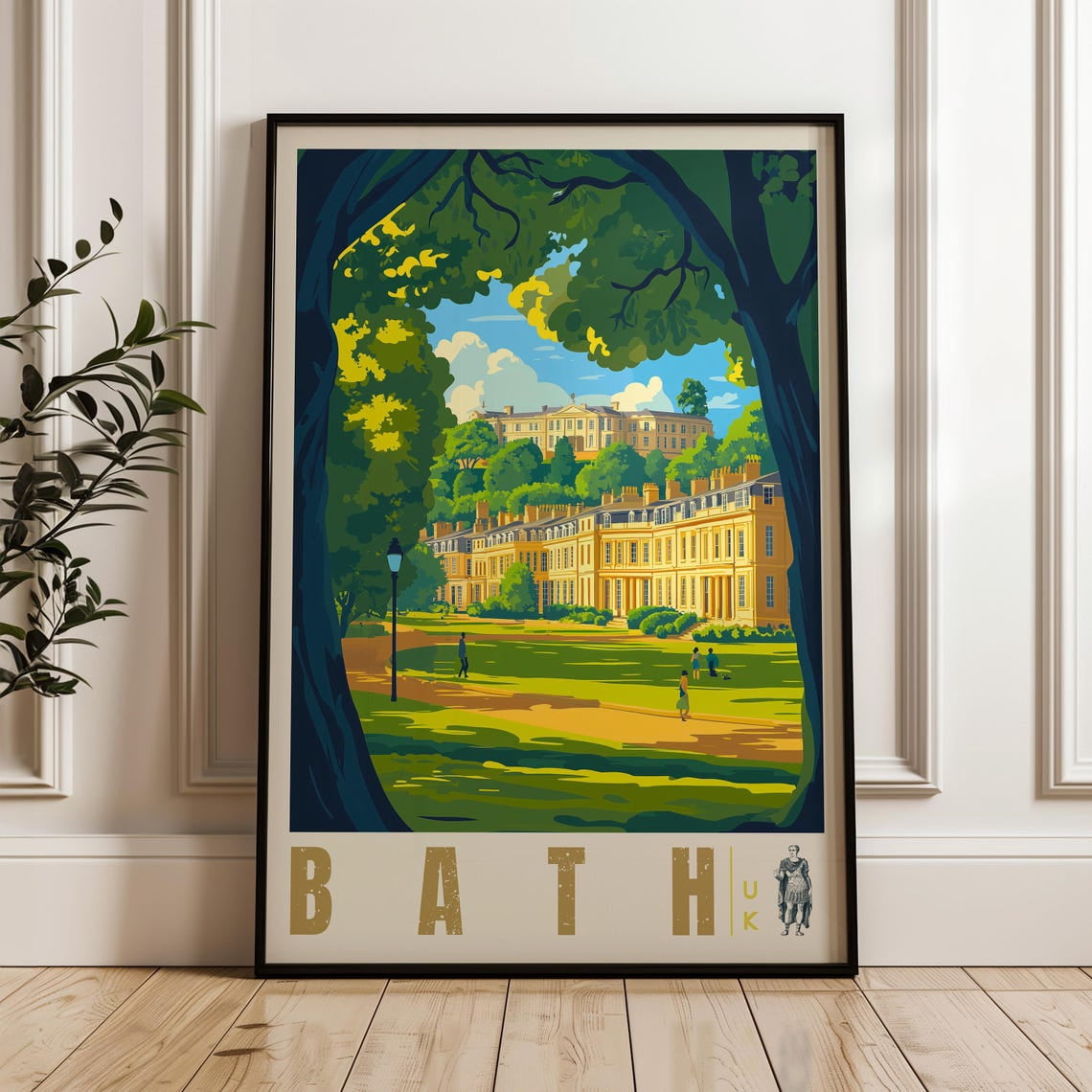 Bath England Travel Print, UK Illustration Art Unframed Paper Print ...