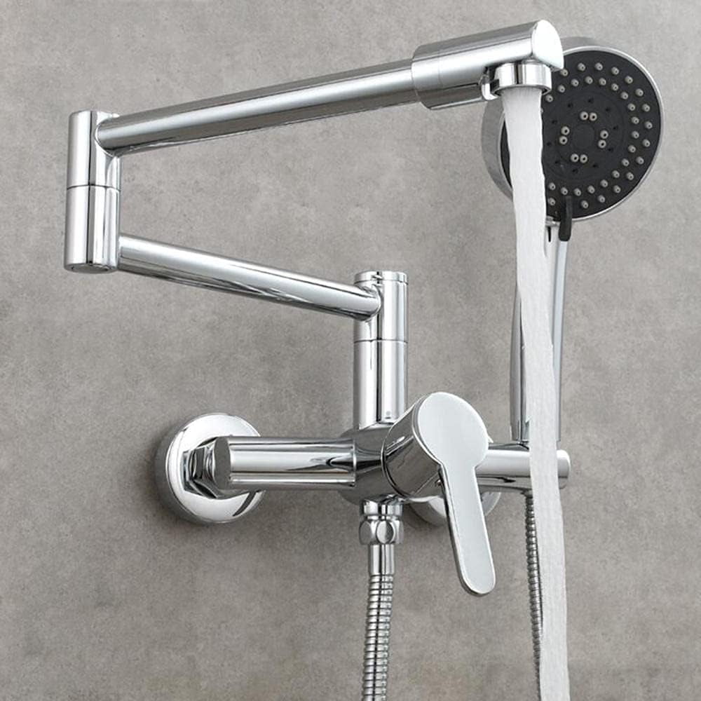 Bath Faucet Wall Mounted Copper Cold Water and Hot Water Bathtub Faucet ...