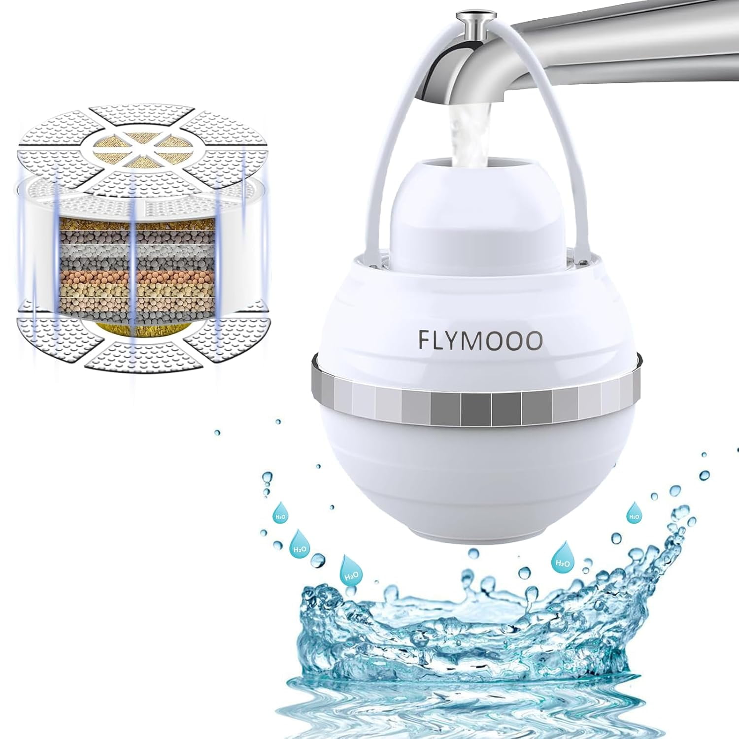 Bath Filter - 8 Stages Bathtub Water Filter Reduces Contaminants for ...