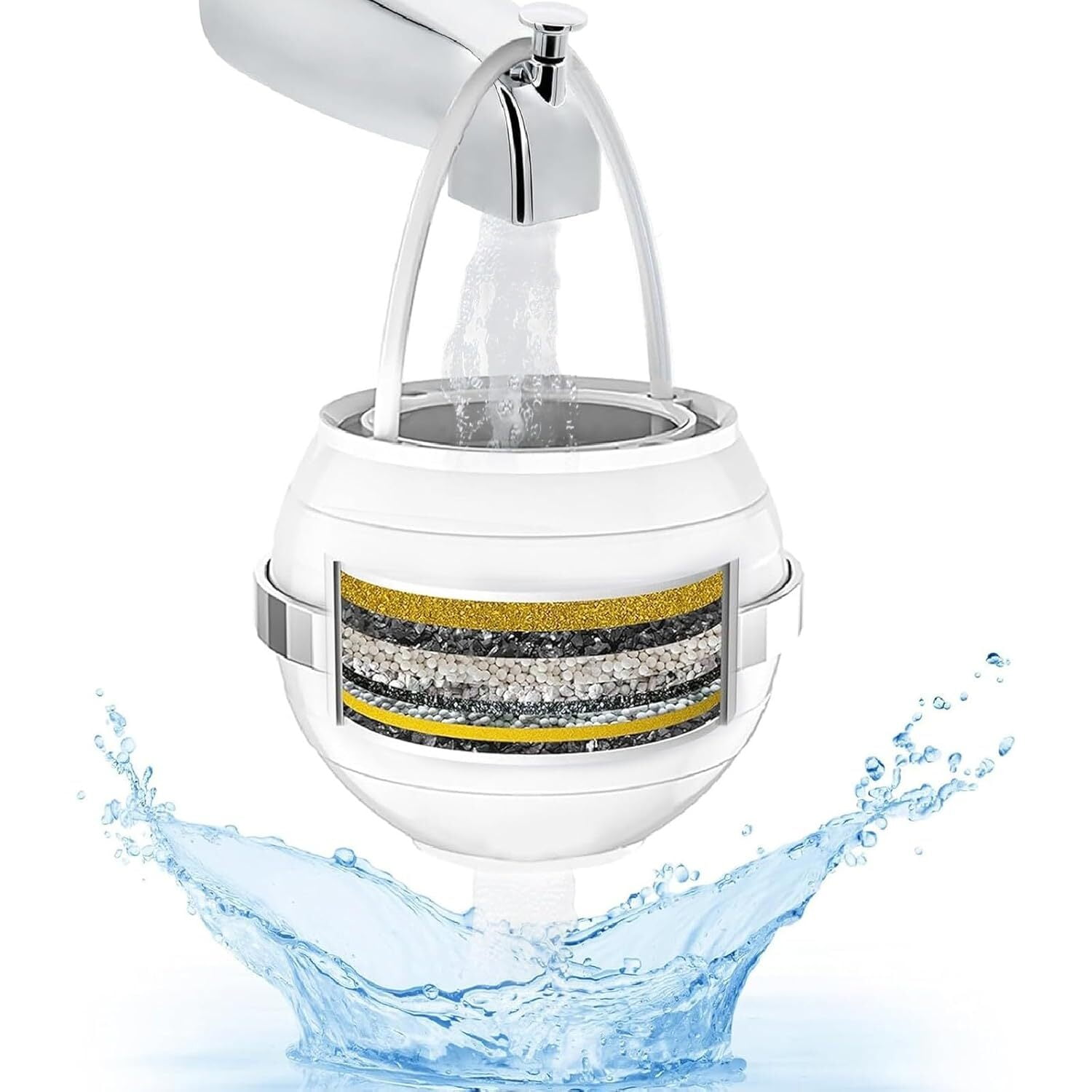 Bath Filter for Tub, Removes Chlorine, Fluoride and Lead, Softens Water ...