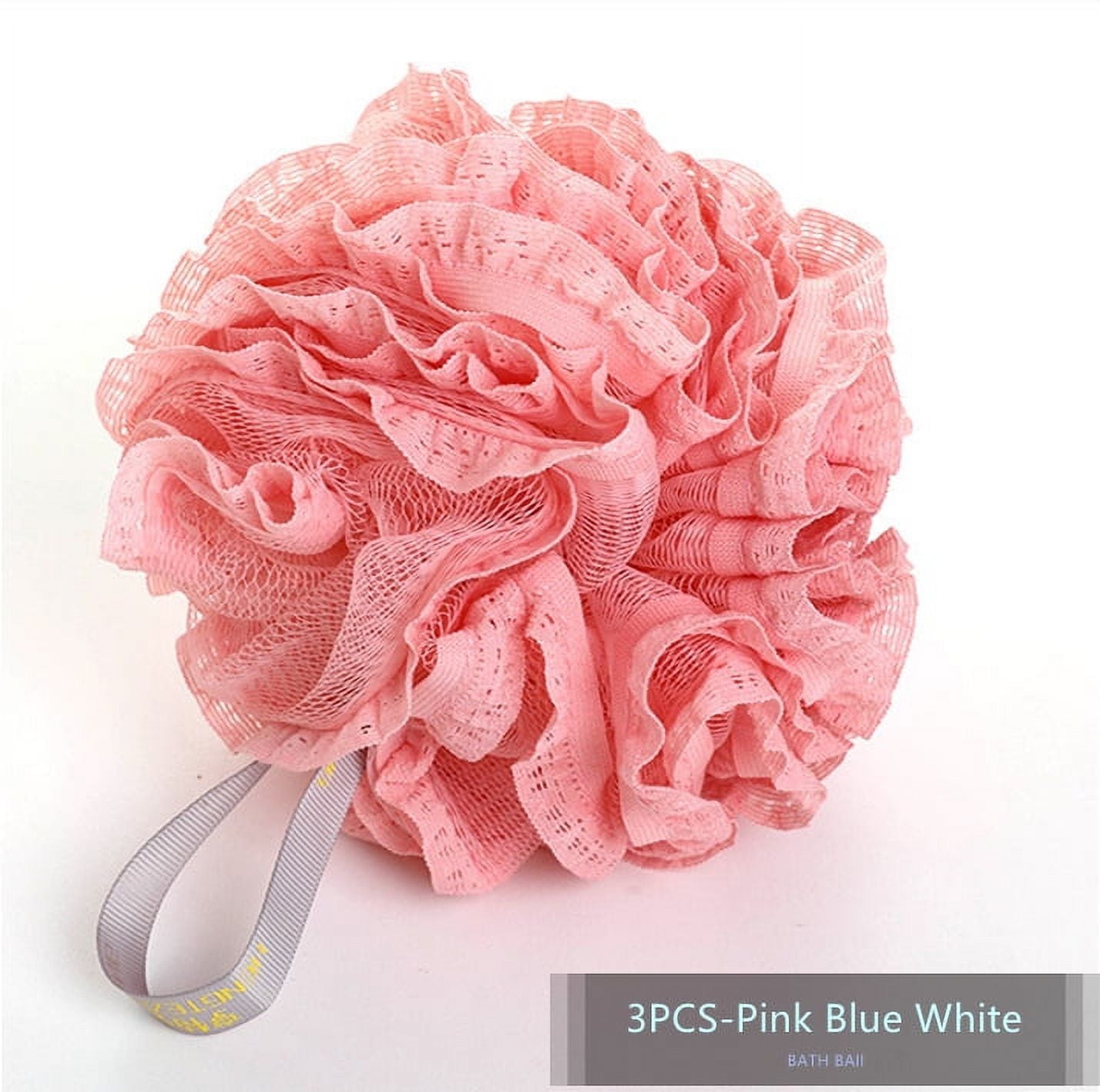 Bath Flower Bath Ball LaceSoft-Set : 3-Pack-Pastel-Colors -3D knitted ...