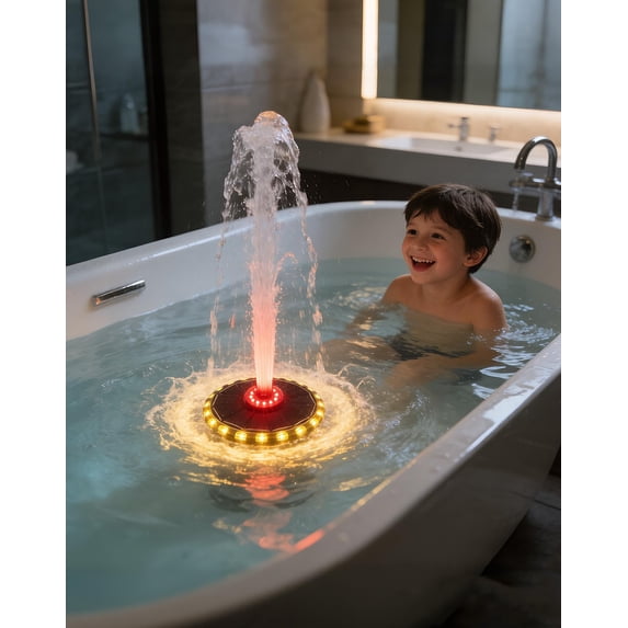 Bath Fountain for Kids, Bath Tub Fountain, Solar Powered Floating ...