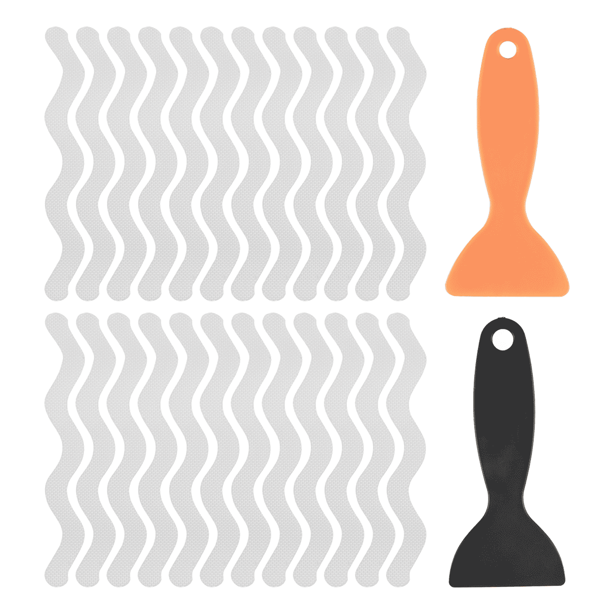 Bath Grip Stickers 24 Pcs Anti-Slip Strips for Shower with 2 Non Slip ...