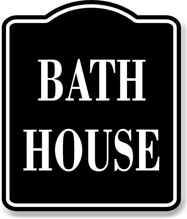 Bath House BLACK Aluminum Composite Sign, 8.5"x10" - Walmart.com