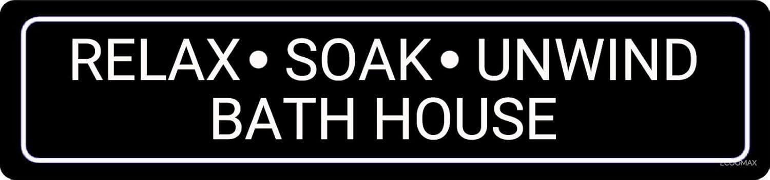 Bath House Sign Bathroom Sign Metal Plate Wall Plate Metal Poster Cafe ...