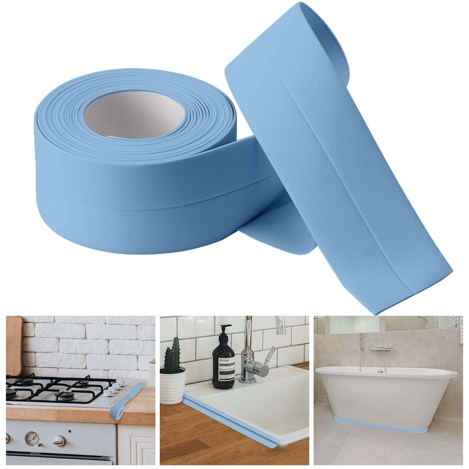 Bath & Kitchen Caulk Tape Sealant Strip PVC Self-Adhesive Tub Wall ...