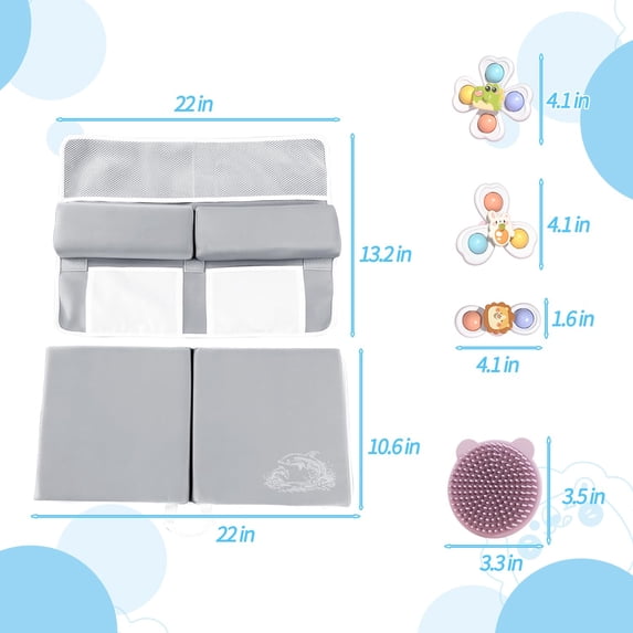 Bath Kneeler and Elbow Rest Pad Set - Thick Quick Dry Kneeling Pad for ...