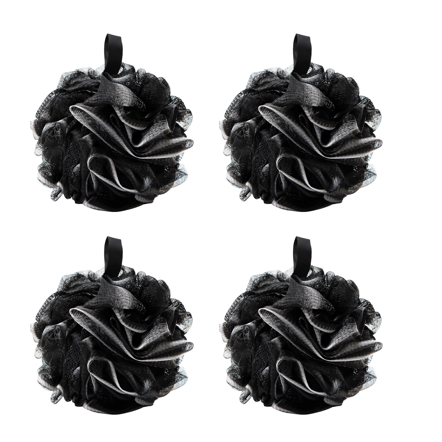 Bath Loofah Shower Sponge, Body Back Scrubber, Soft Mesh Shower Puffs ...