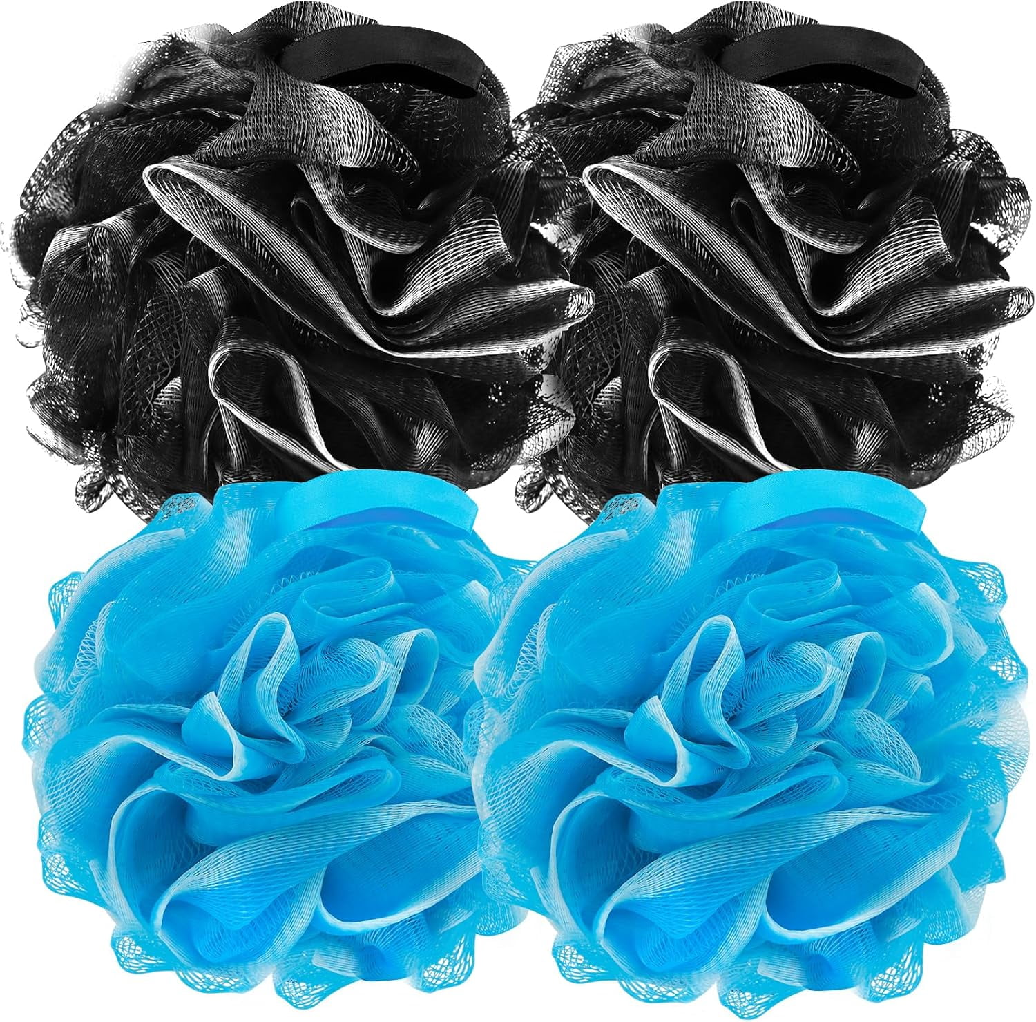 Bath Loofah Sponge Body Scrubber Shower Sponge Exfoliating Mesh Pouf ...