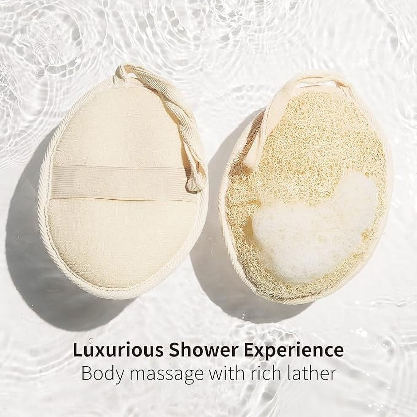 Bath Loofah Sponge,Exfoliating Body Scrubber,Shower Luffa for Men,Women ...