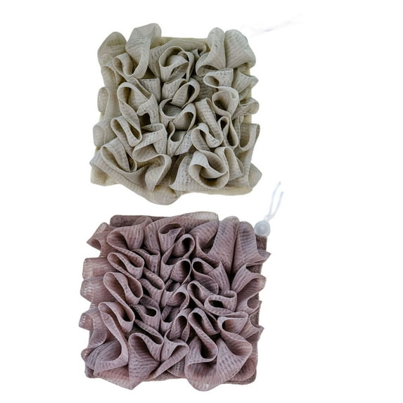 Bath Loofah with Soap Pocket Rich Foaming Body Scrubber Soft Shower ...