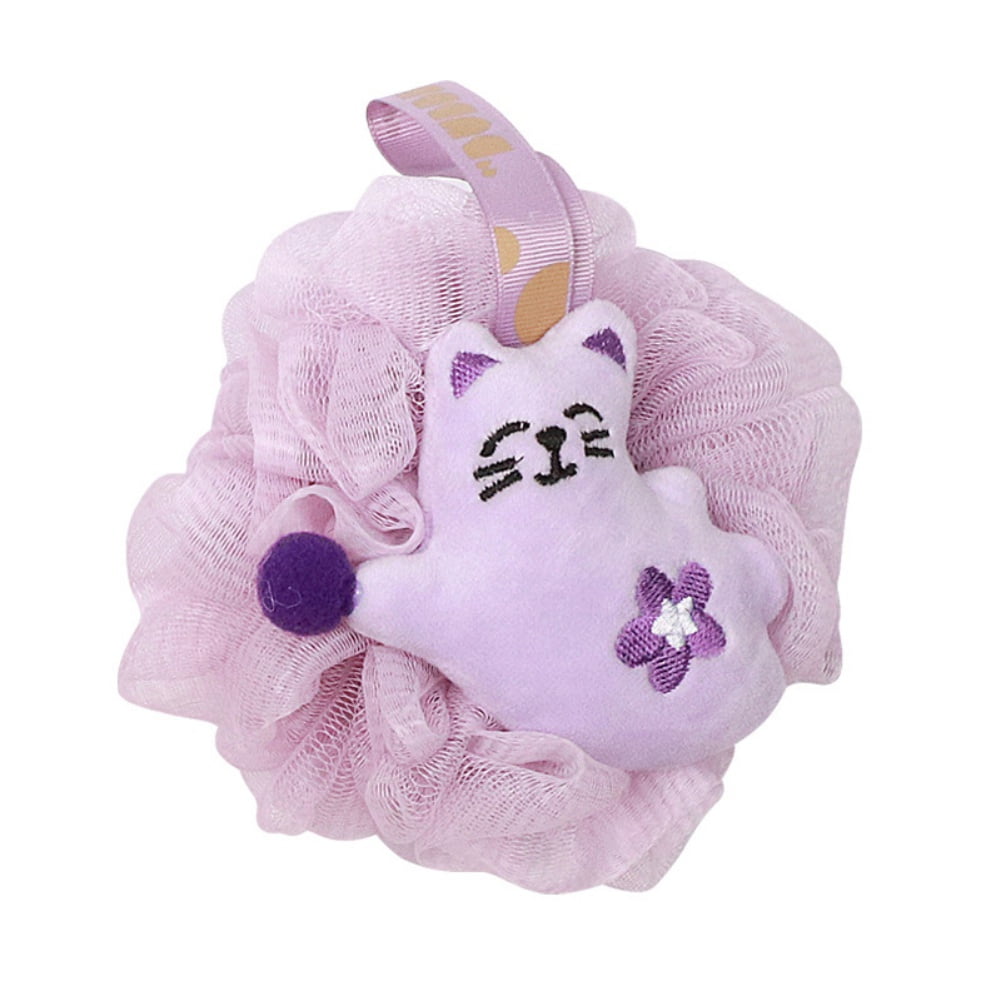 Bath Loofahs Animal Kids Sponges Mesh Animal Toy Purple Cartoon Body ...