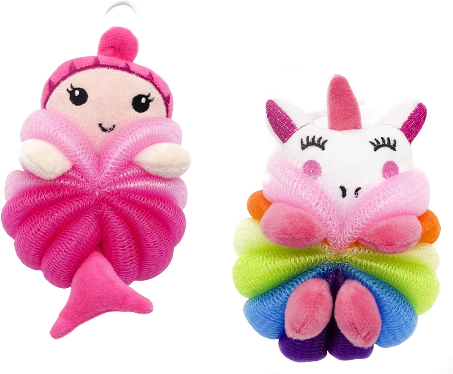 Bath Loofahs Kids Ultra Soft Mesh Bath Sponges for Toddler,Animal ...