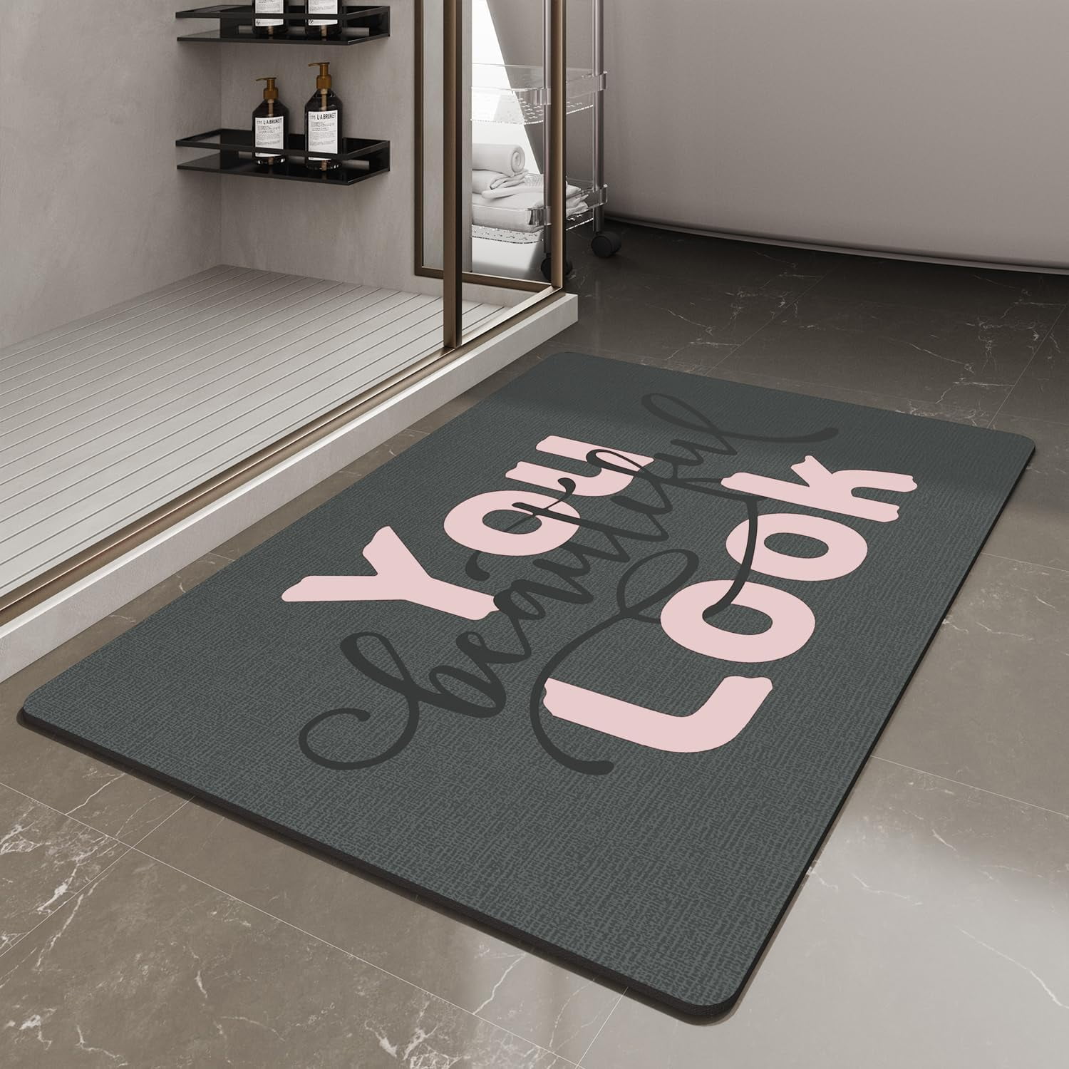 -Bath Mat-Bathroom Mat Rug Non Slip Super Absorbent Stain Resistant ...