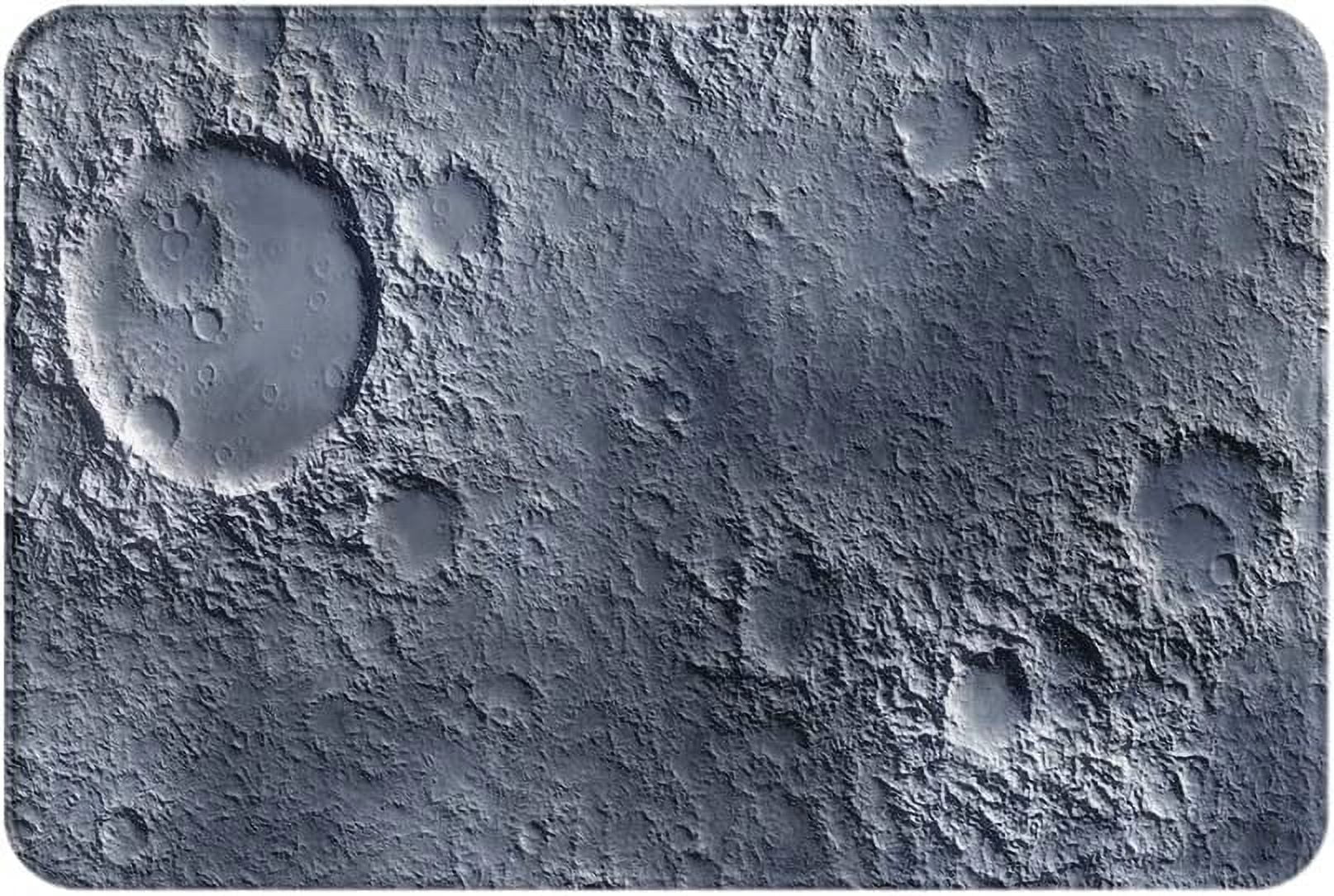 Bath Mat for Bathroom Moon Surface Crater Landing Lunar Luna World ...