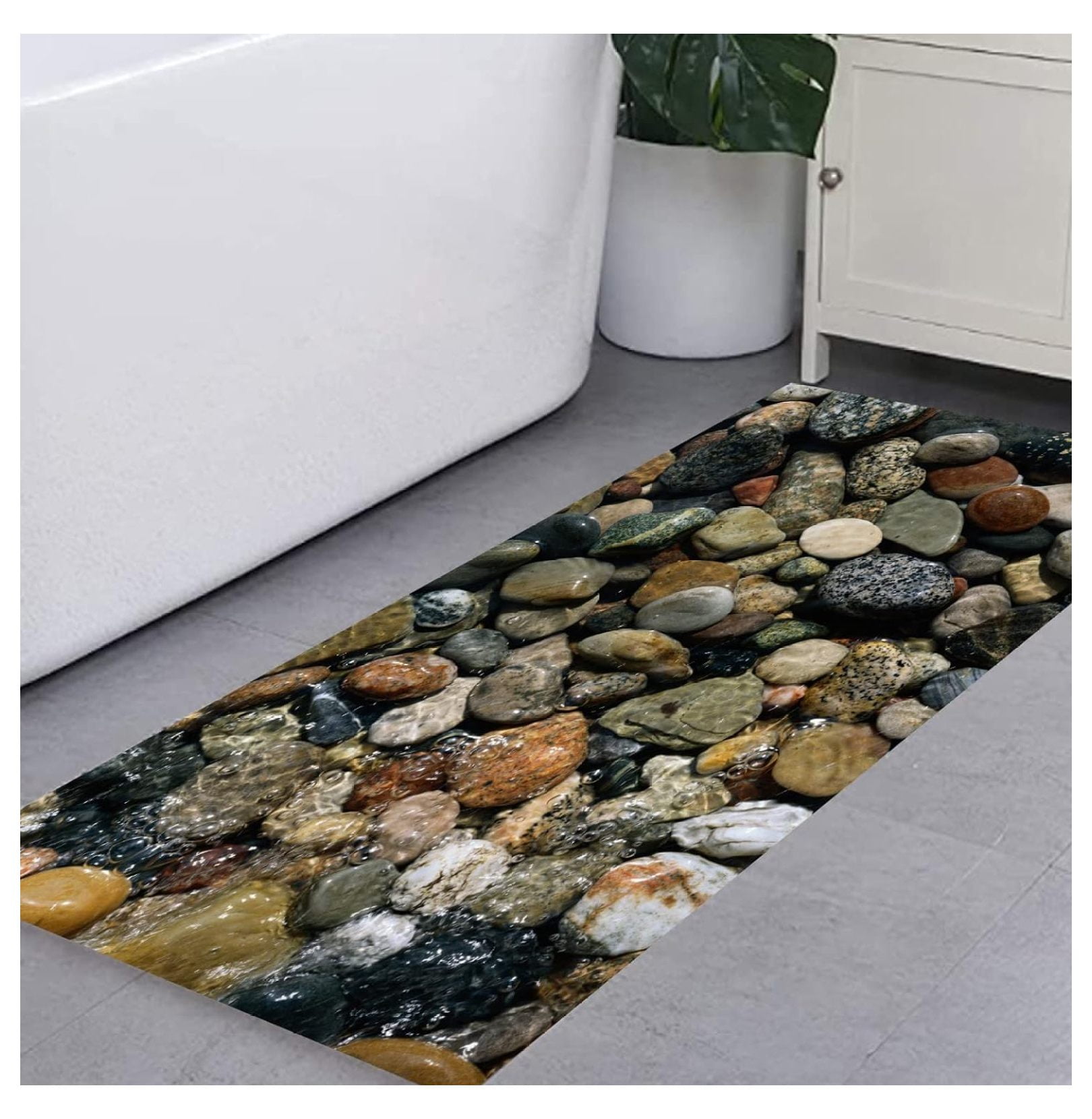 Bath Mat for Bathroom Non Slip Soft Absorbent 60x24 Memory Foam ...