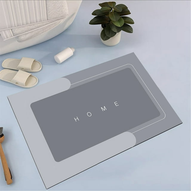 Bath Mat Bathroom Rug 16''x24'' Absorbent Non Slip Rug Soft Bath Shower ...