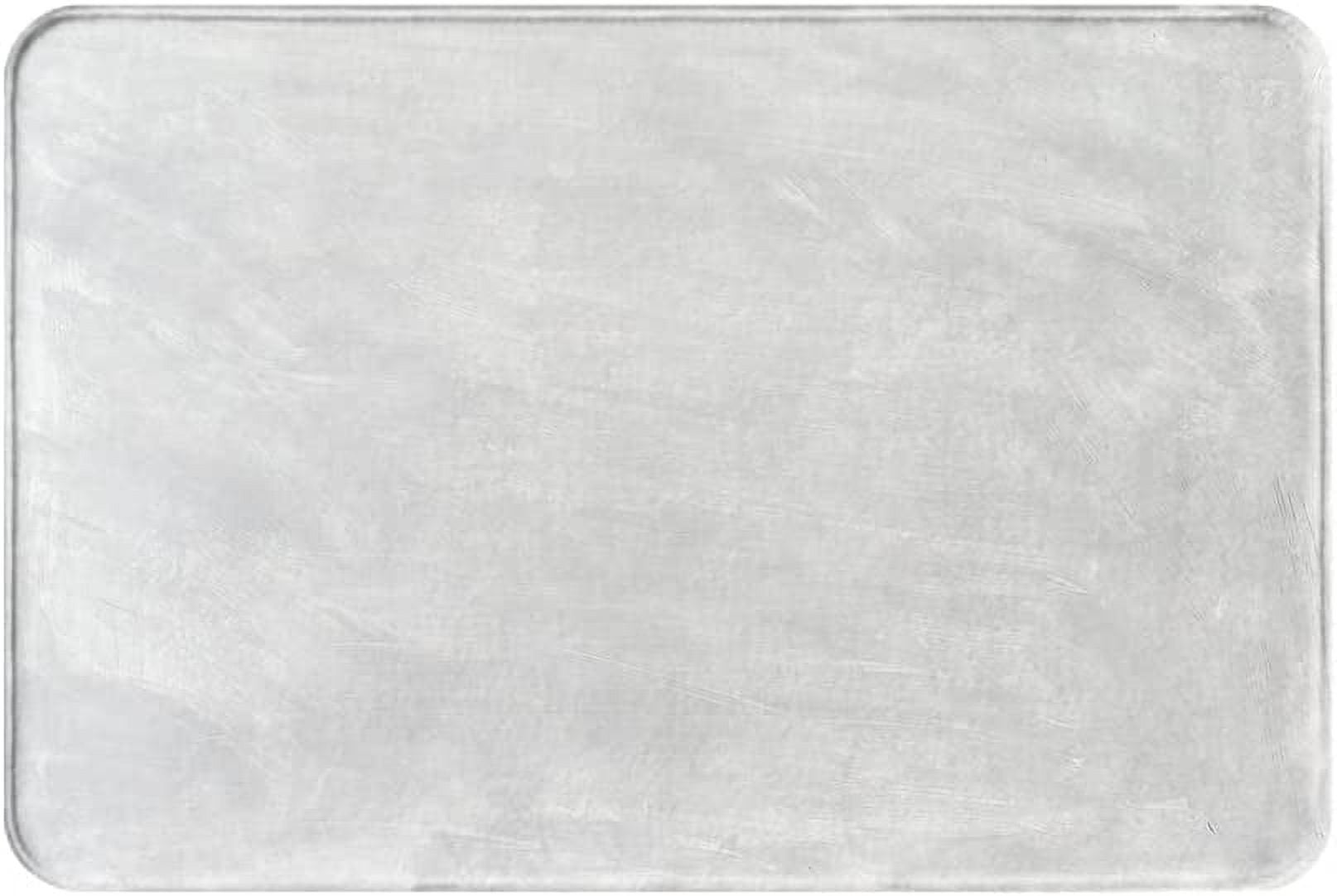 Bath Mat for Bathroom White Washed Painted Textured Abstract Brush ...