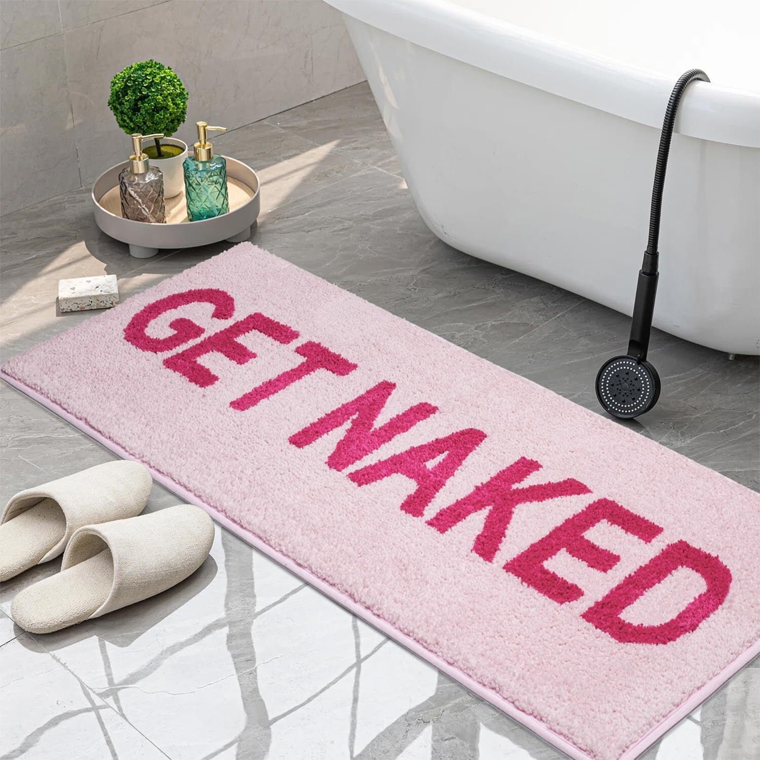 Bath Mat Cute Bathroom Rugs 16" x 24" Funny Bath Mat Non Slip Absorbent ...