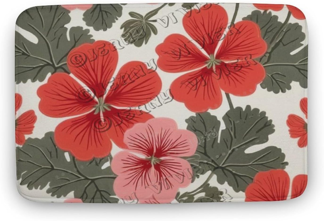 Bath Mat Flower Spring Rustic Vintage Floral Blossom Retro Farmhouse ...