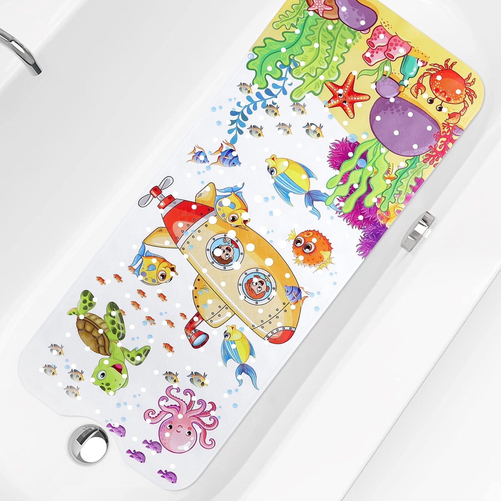 Bath Mat Nonslip Shower Mat with Suction Cups Cute Cartoon Patterned ...