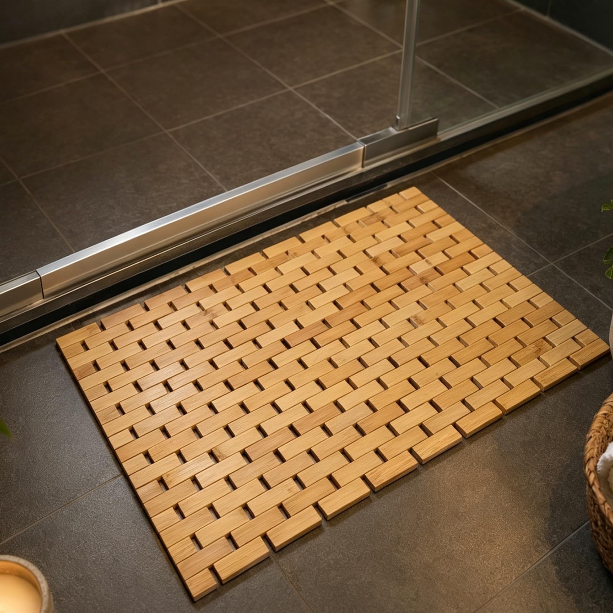 Bath Mat Rayon Derived from Bamboo 15.7X 23.6 inches, Non Slip and ...