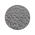 Bath Mat Round Memory Foam Cobblestone Design Super Absorbent Non-Slip ...