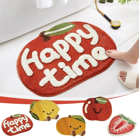 Bath Mat Super Absorbent and Quick Dry Non Slip Bathroom Rug Soft Plush ...