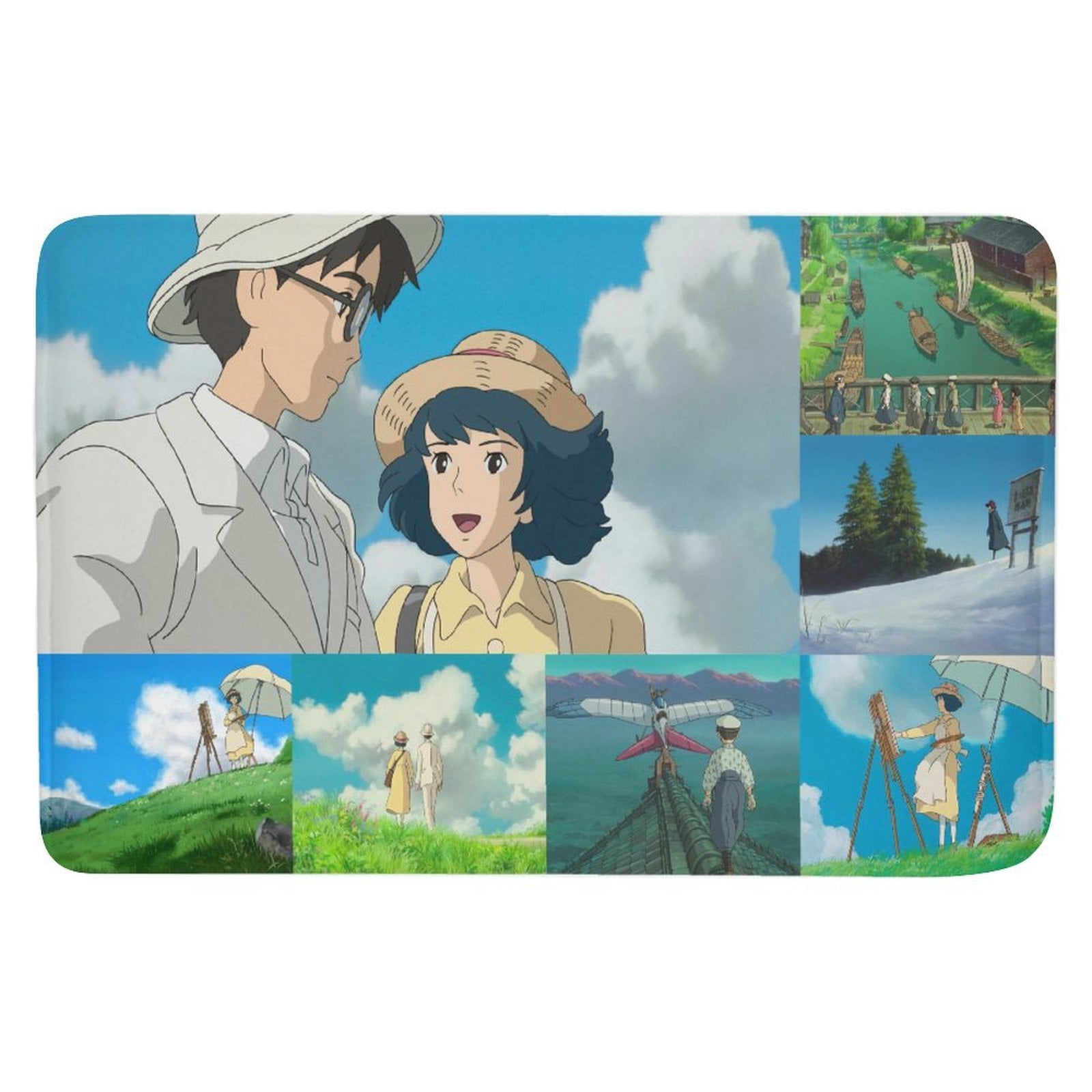 Bath Mat for The Wind Rises Kitchen Floor Mat Decor Soft Flannel Door ...