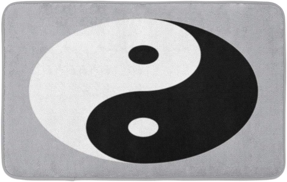 Bath Mat Ying Yin Yang Symbol Without Border Around The Edge Cozy ...