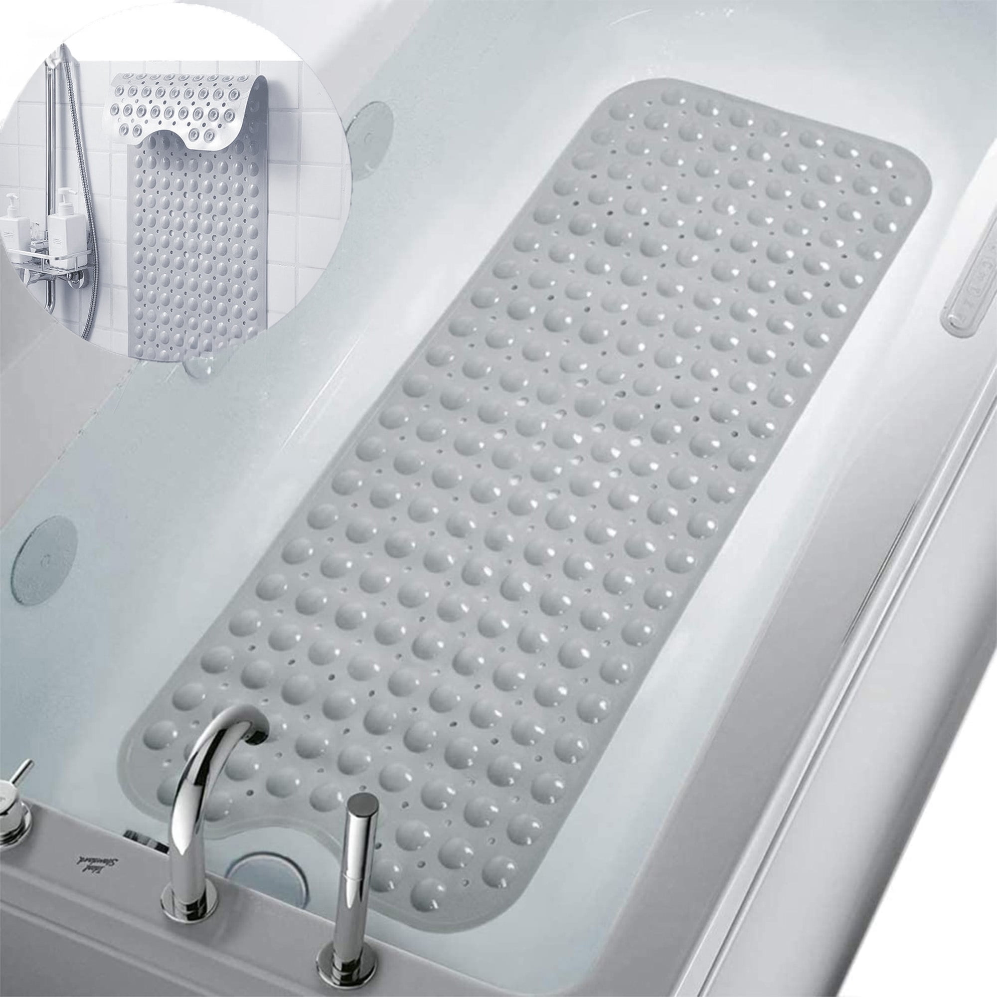 Bath Mat in the Bathtub Non-Slip Rubber Shower Mat for Tub Bathroom ...