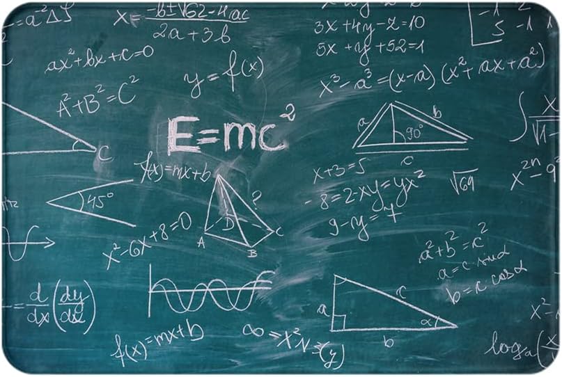 Bath Mats for Bathroom Non-Slip 16"x24" Blackboard Inscribed with ...