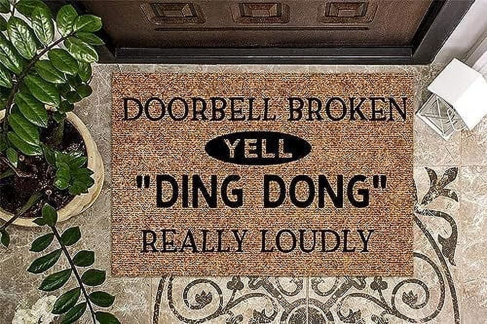 Bath Mats for Bathroom Doorbell Broken Yell Ding Dong Really Loudly Non ...