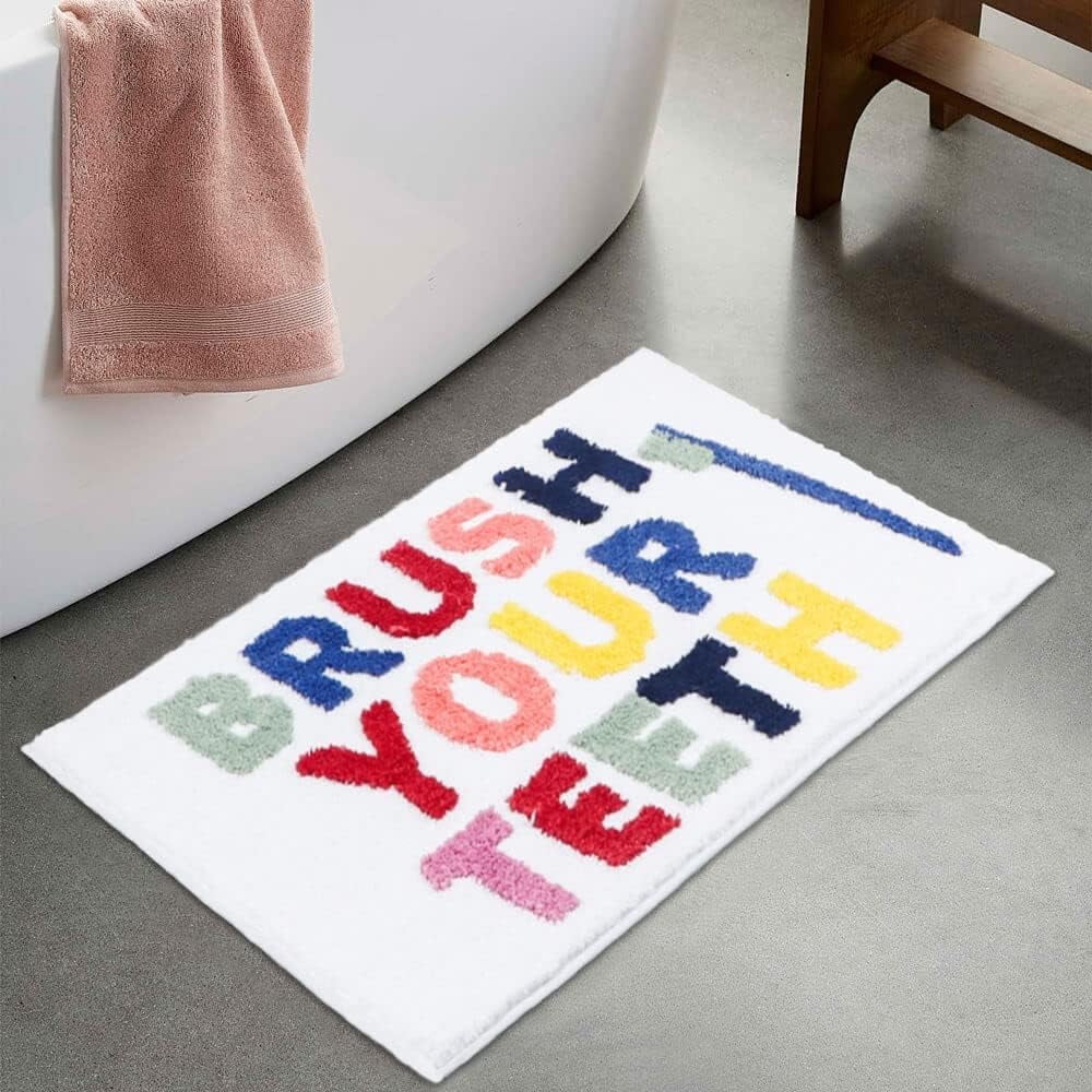 Bath Mats for Bathroom Non Slip Bath Rugs Soft Absorbent Bathroom Rugs ...