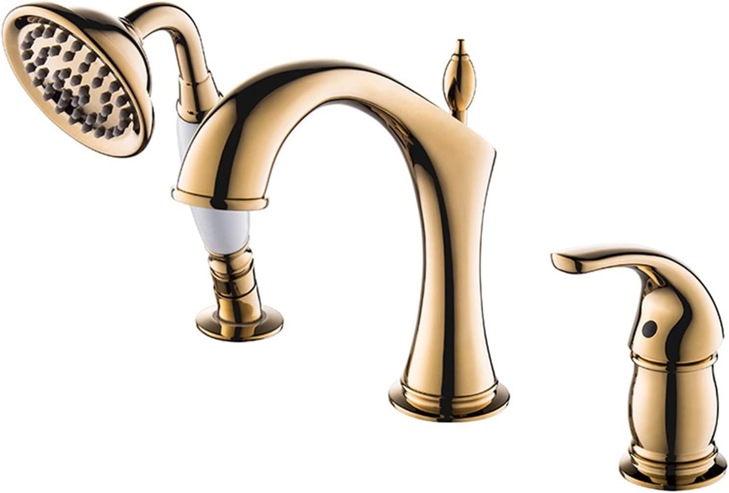 Bath Mixer Taps with Shower Basin Mixer 3 Holes Brass Hot and Cold ...