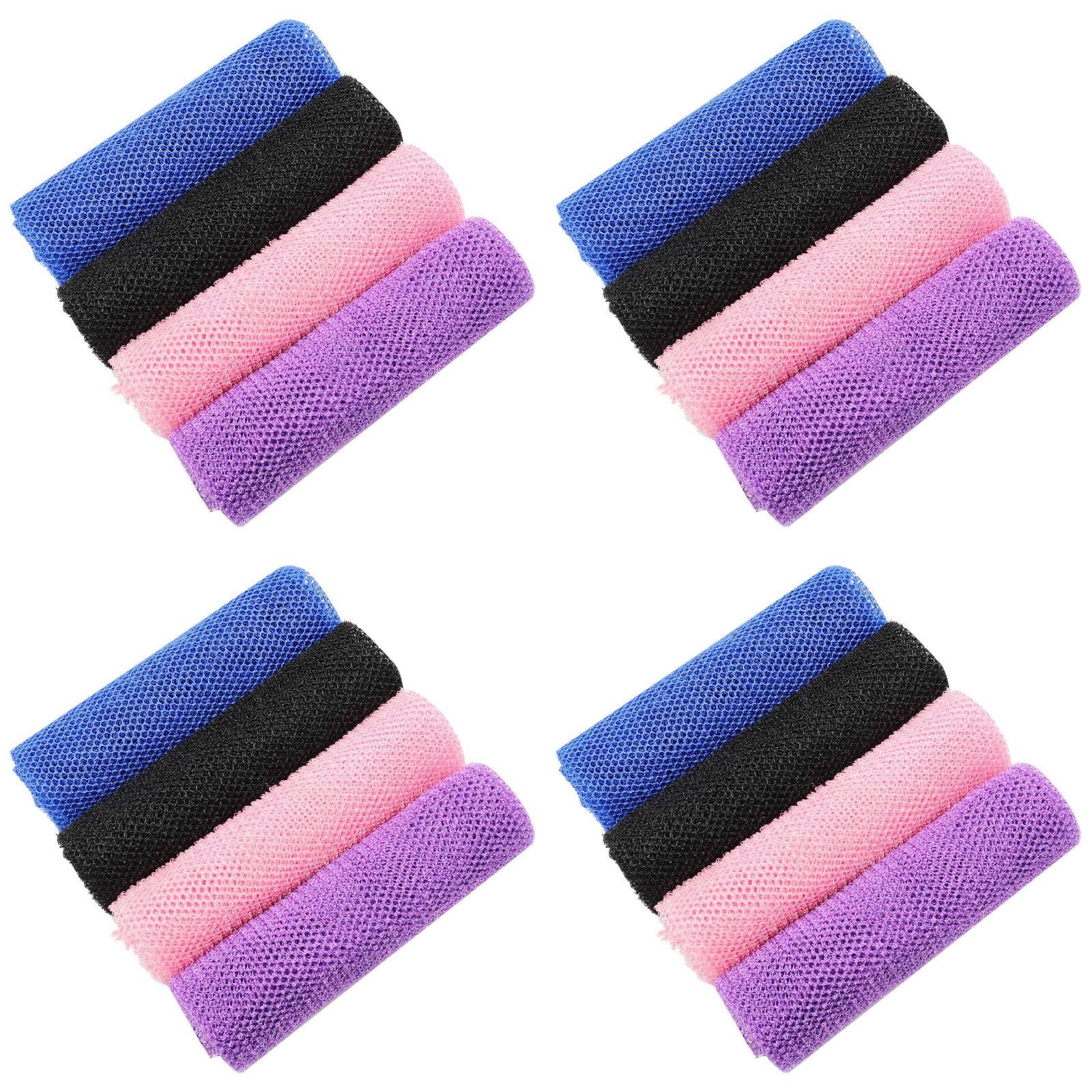 Bath Net Nylon Long Scrub Towel Exfoliate 4 Package Blue Black And Purple Leech Oil For Sponge