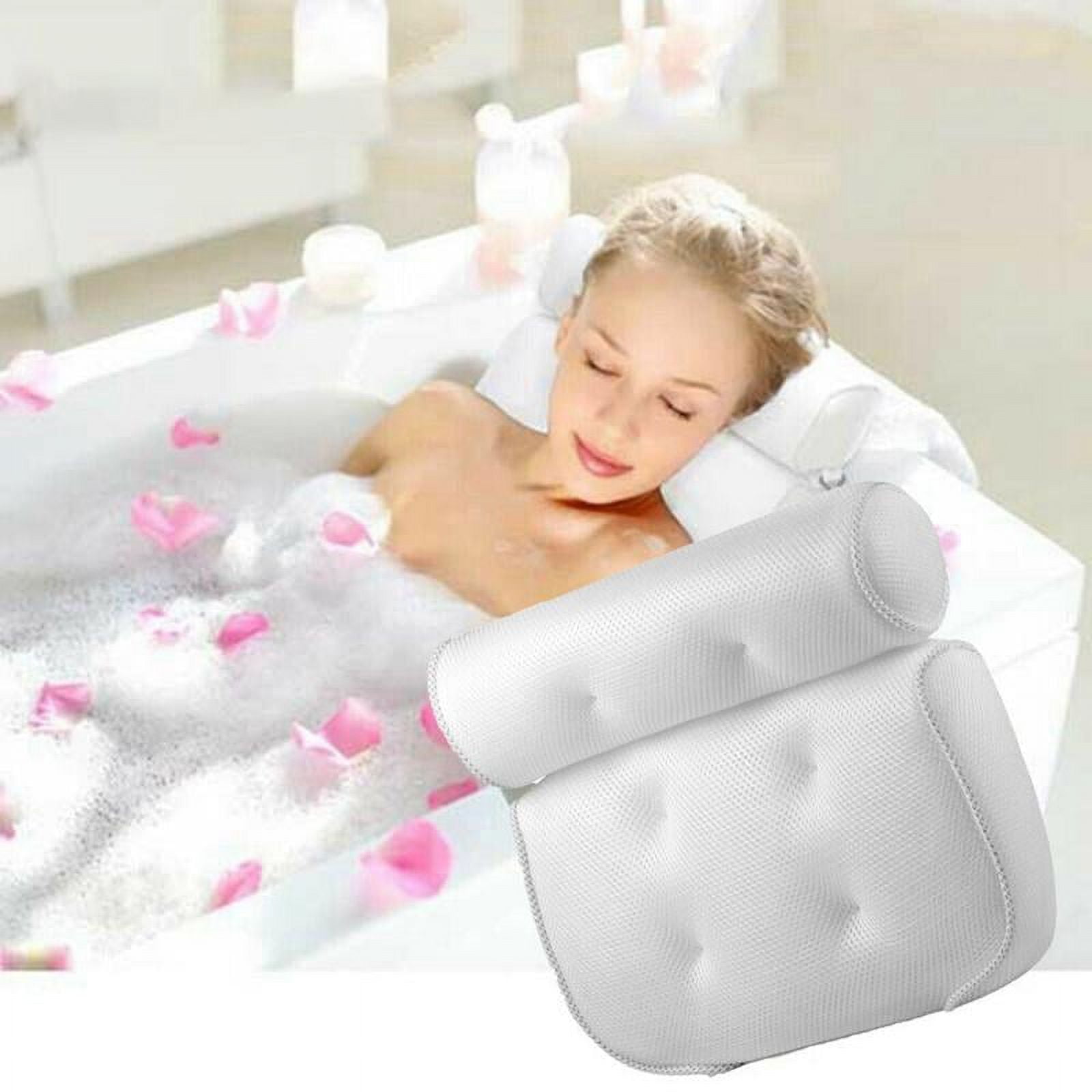 Bath Pillow, Bathtub Spa Pillow with 3D Air Mesh Technology, Helps ...