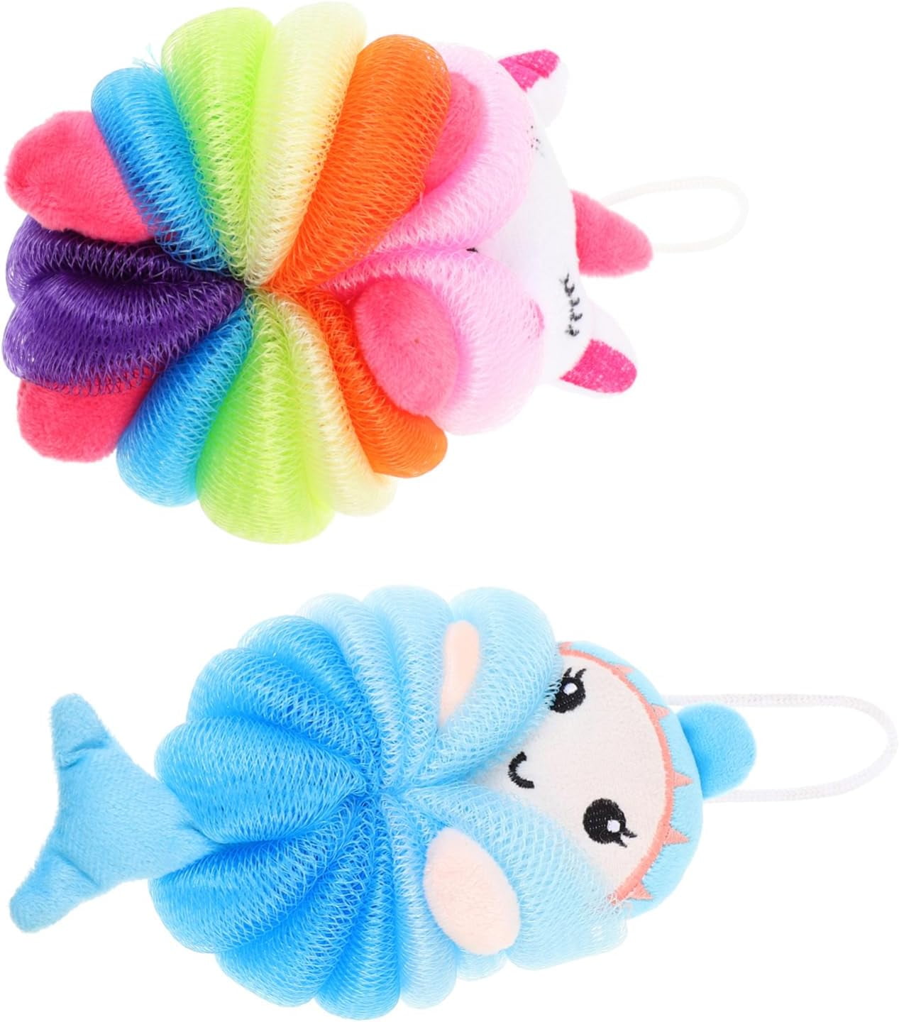 Bath Puff Ball 4 Pcs Loofah Bathing Exfoliating Ball Mesh Bath Shower ...