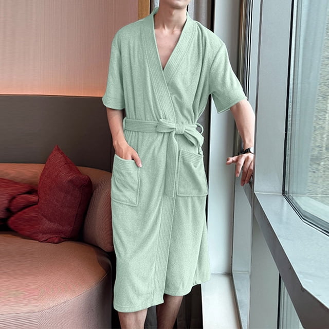 Bath Robe Men Robes Lightweight Mens Robes Robe Robe Home Wear, Thin ...
