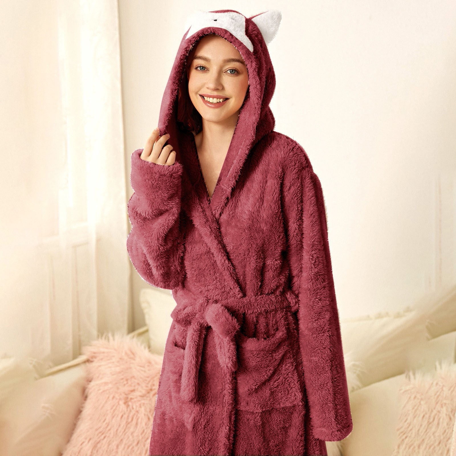 Bath Robes Women Bath Robe Women Lightweight Robe Waffle Home Clothes ...