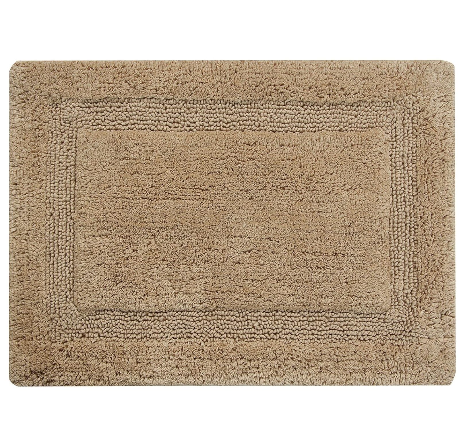 Bath Rug 100% Soft Cotton, Size 50x30 Inch, Latex Spray Non-Skid ...