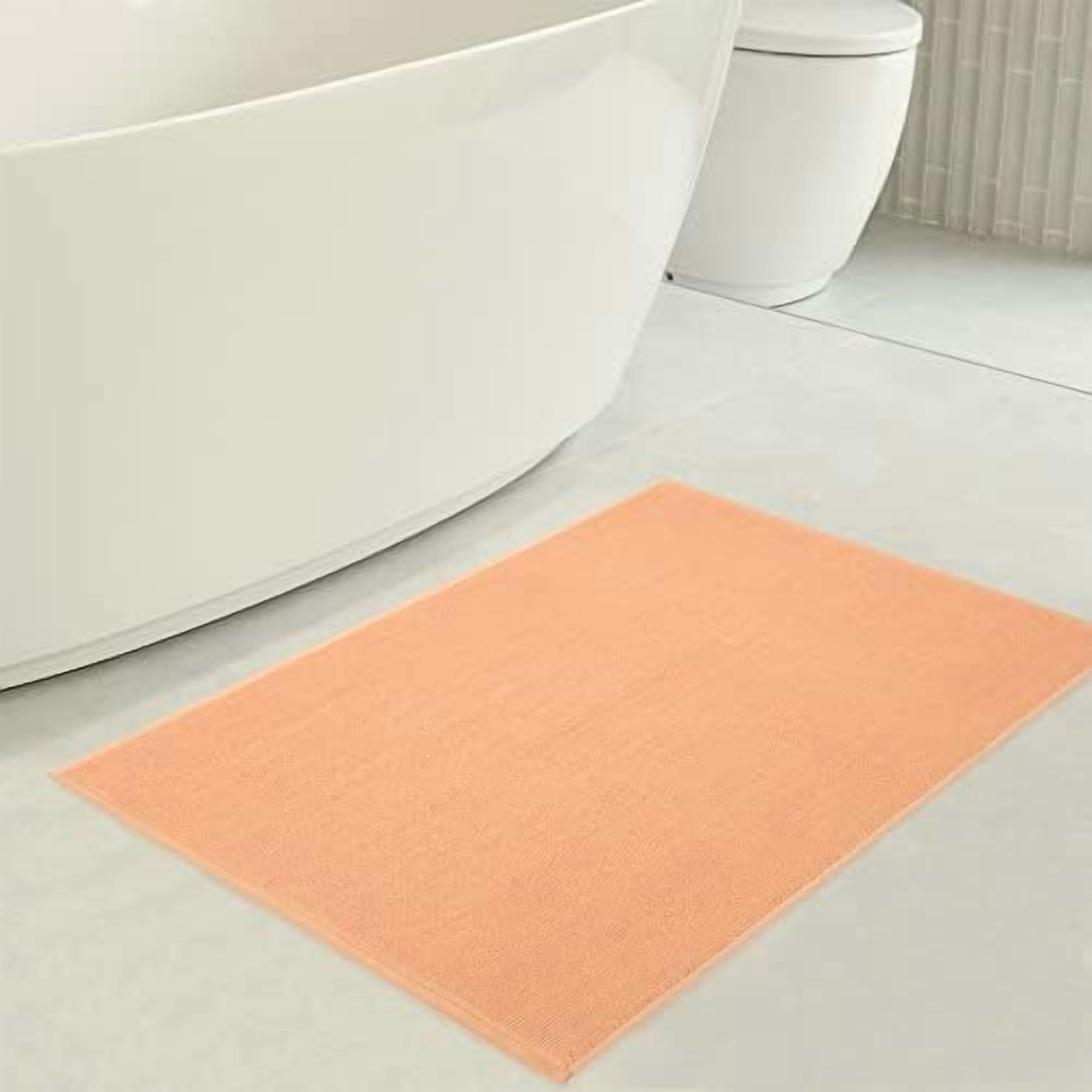 Bath Rug, 17 in 24 in 100% Cotton Bath Mats Rugs for Bathroom, Slip ...