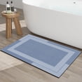 Bath Rug Blue 20" x 32" Ultra Thin Quick Dry Non-Slip Washable Floor ...