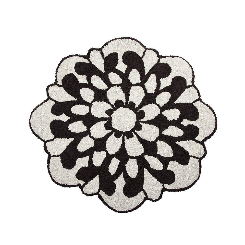 Missoni Home Bath Rug, Otil Black and White, Flower-Shaped, 100% Cotton ...