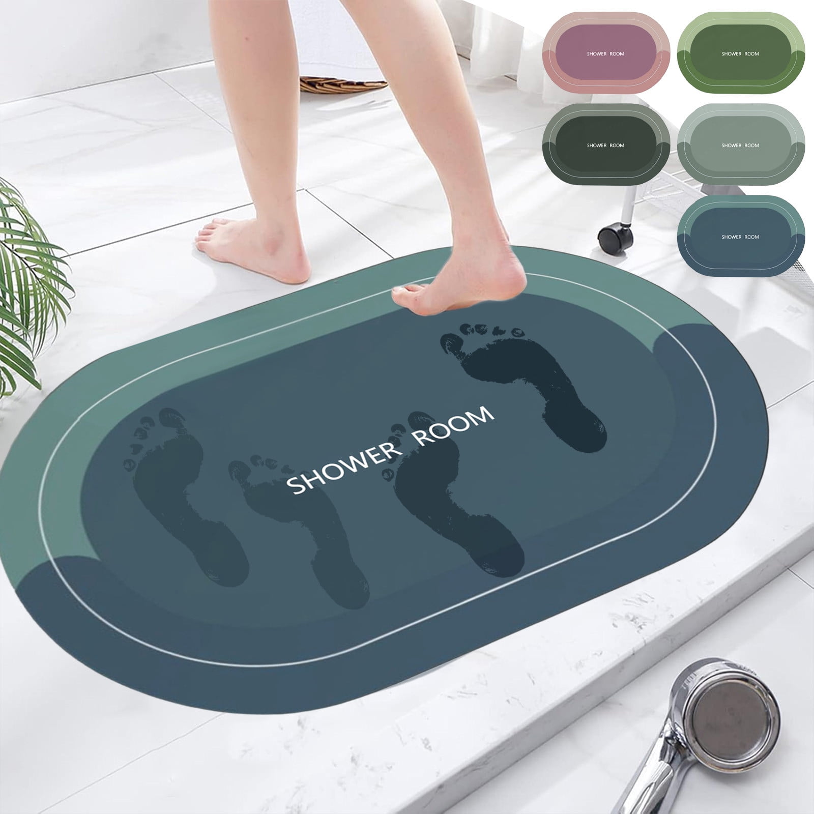 Bath Rug Super Absorbent Non Slip Backing Washable Floor Mat 16x24 Inch ...