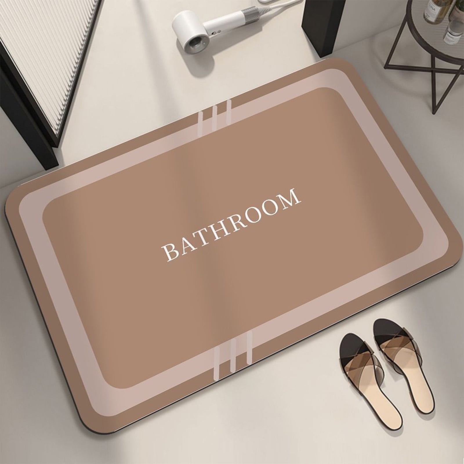 Bath Rug, Super Absorbent Quick Drying, Rubber Backing Non Slip ...