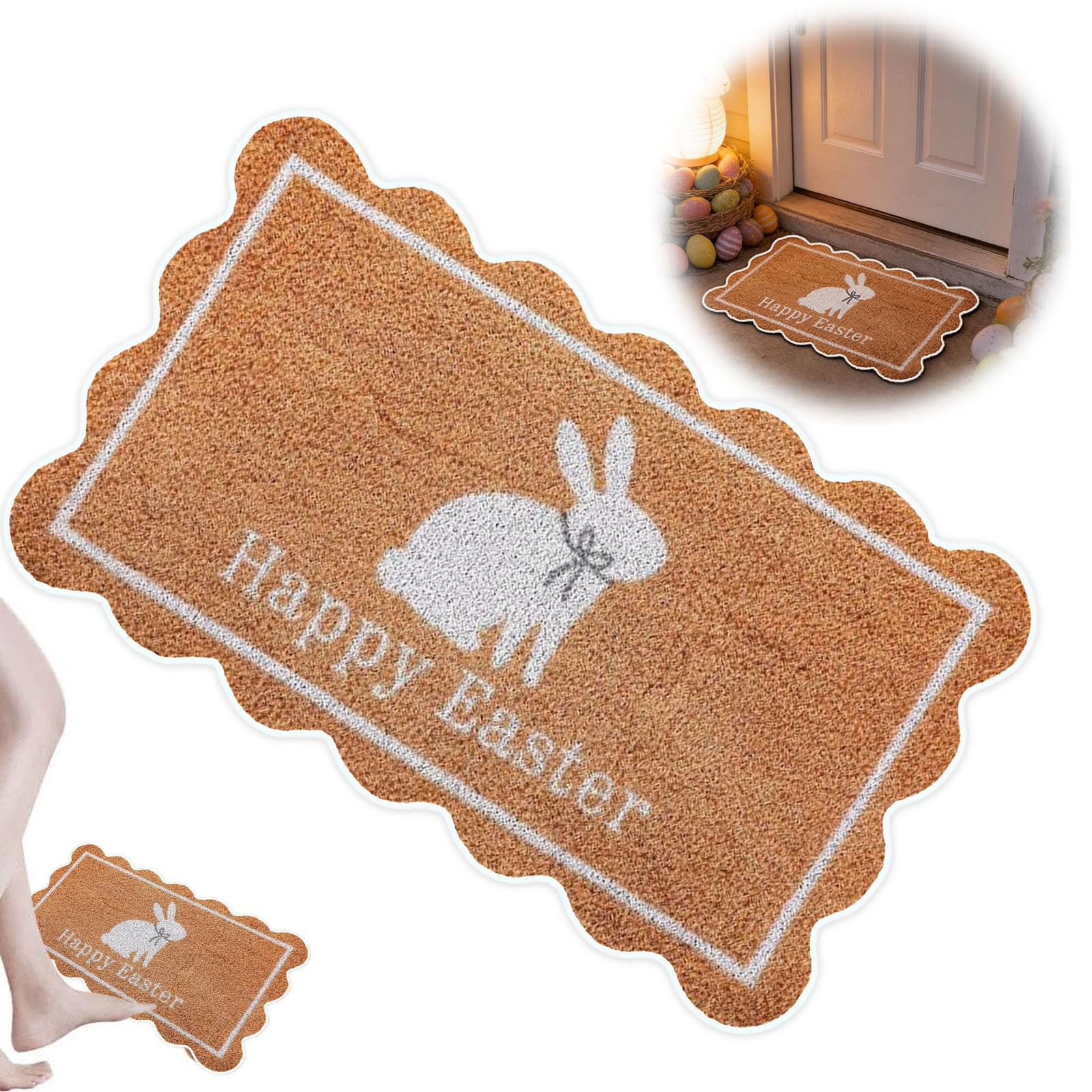 Bath Rugs Easter Doormat Absorbent Decorative Floor Mat, Non Slip Soft ...