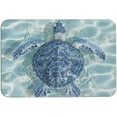 Bath Rugs Mats Blue Sea Turtle Machine Wash Mat Summer Ocean Beach ...