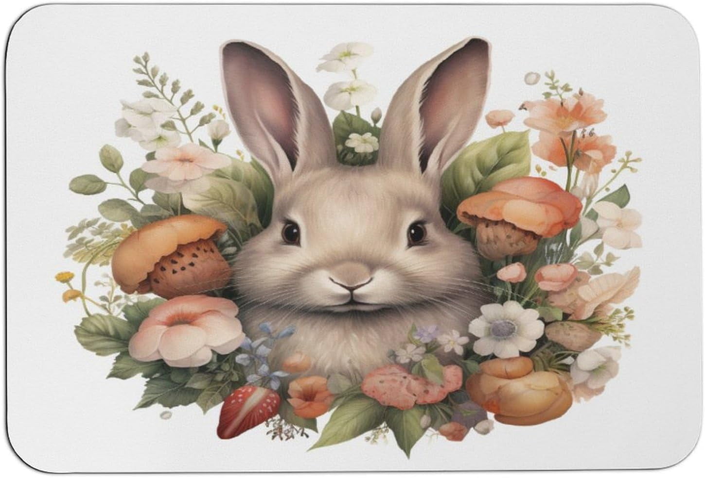 Bath Rugs Mats Mushroom Floral Rabbit Easter Diatomaceous Earth Bath ...