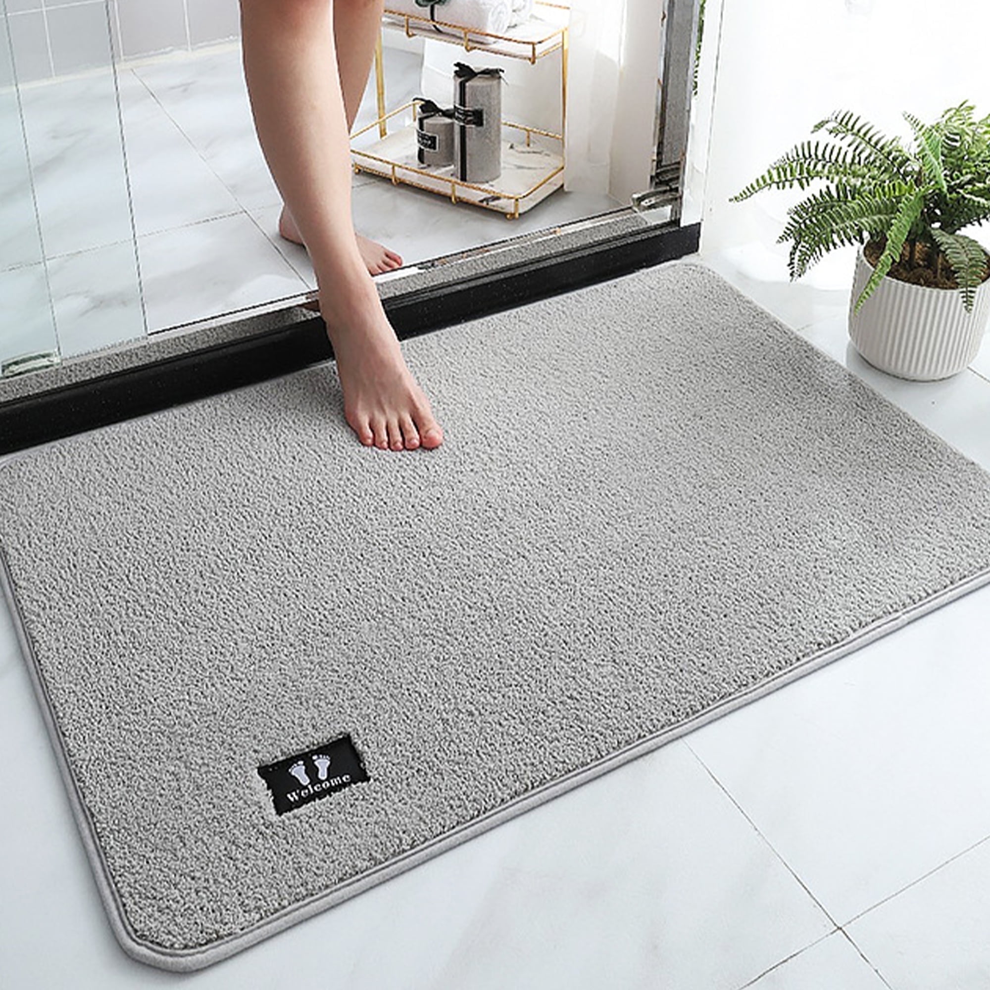 Bathroom Rugs Non Slip Washable Bathroom Rugs Super Absorbent Thin ...